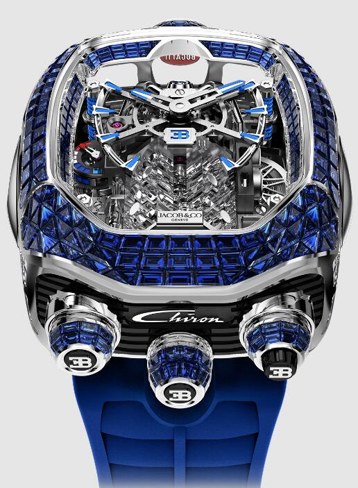 Review Jacob & Co BUGATTI CHIRON TOURBILLON BAGUETTE BLUE SAPPHIRES ...
