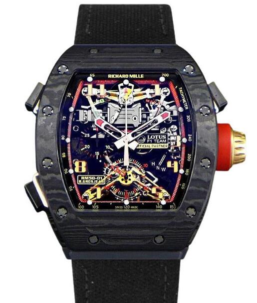 Review Richard Mille Replica RM50-01 Lotus F1 G-Sensor Tourbillon NTPT ...
